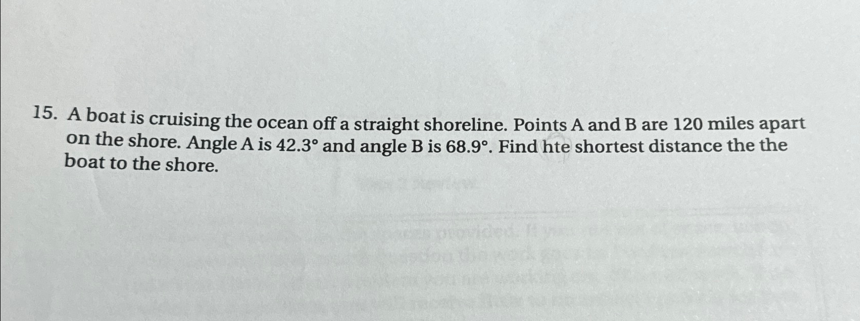 Solved A boat is cruising the ocean off a straight | Chegg.com
