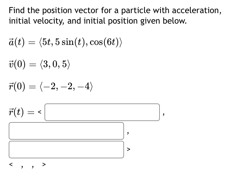 Solved Find the position vector for a particle with | Chegg.com