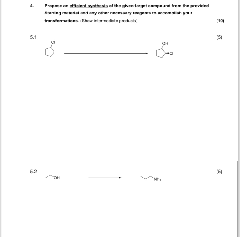 Solved Propose an efficient synthesis of the given target | Chegg.com
