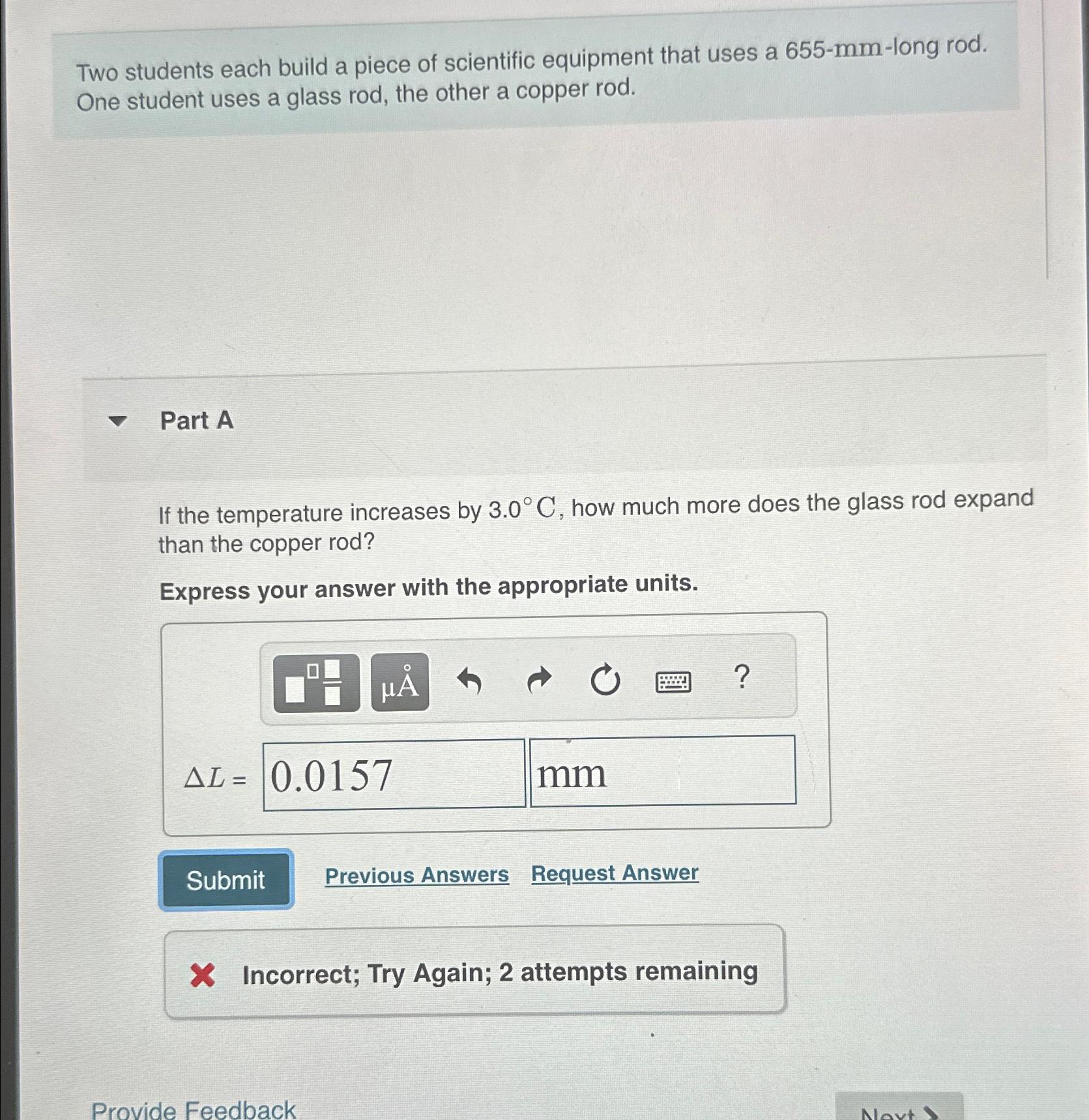 Solved Two students each build a piece of scientific | Chegg.com