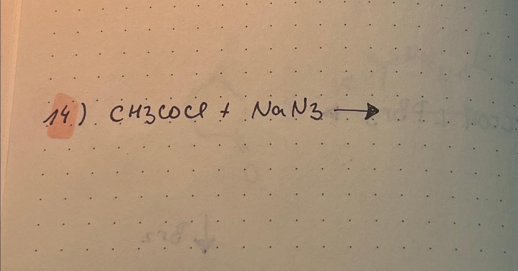 Solved CH3COCl+NaN3 | Chegg.com