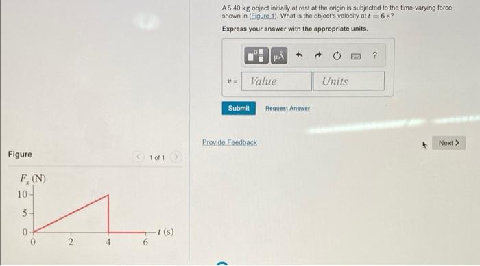 Solved A 5.40 kg object initially at rest at the origin is | Chegg.com