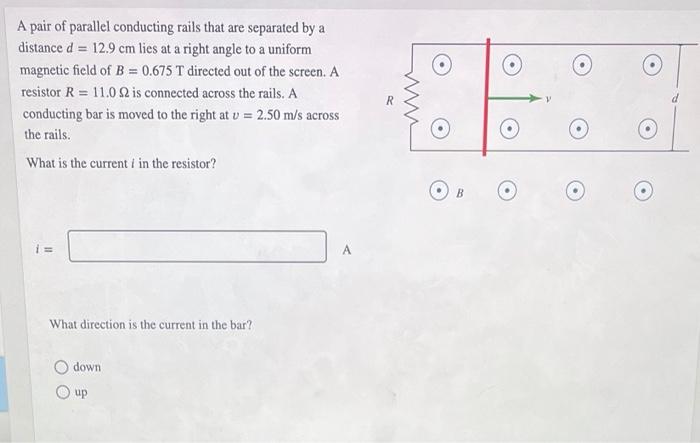 Solved A pair of parallel conducting rails that are | Chegg.com