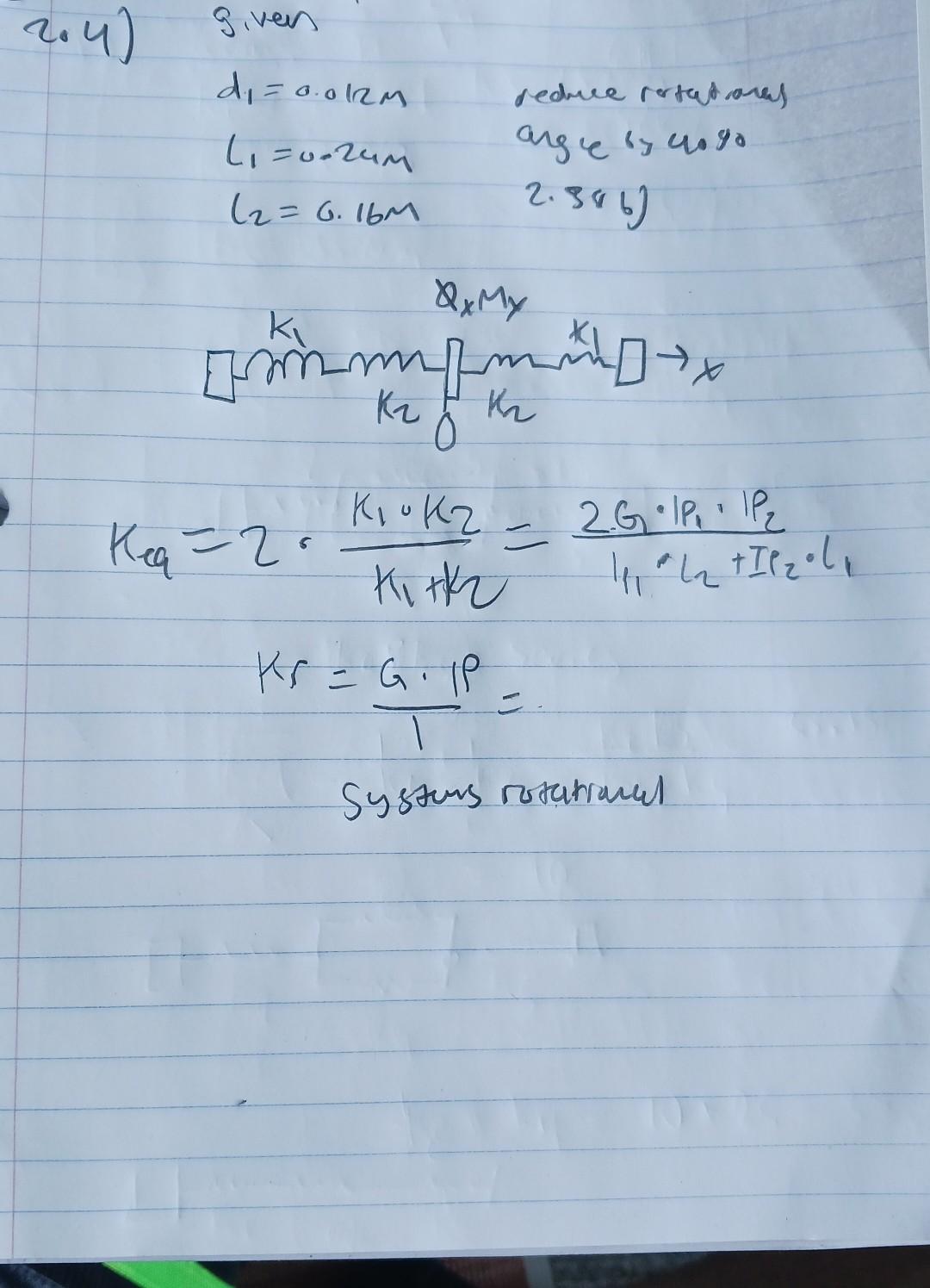Solved 2.4 Two identical elastic shaft segments are | Chegg.com
