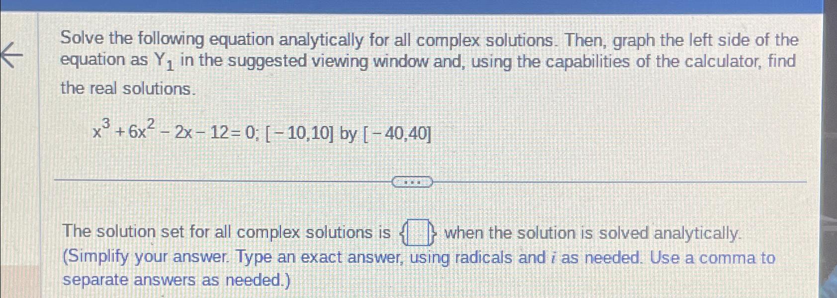 Solved Solve the following equation analytically for all | Chegg.com
