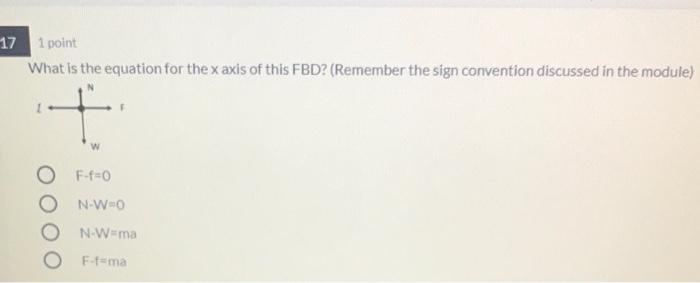 Solved Which FBD would represent a car moving right with a | Chegg.com