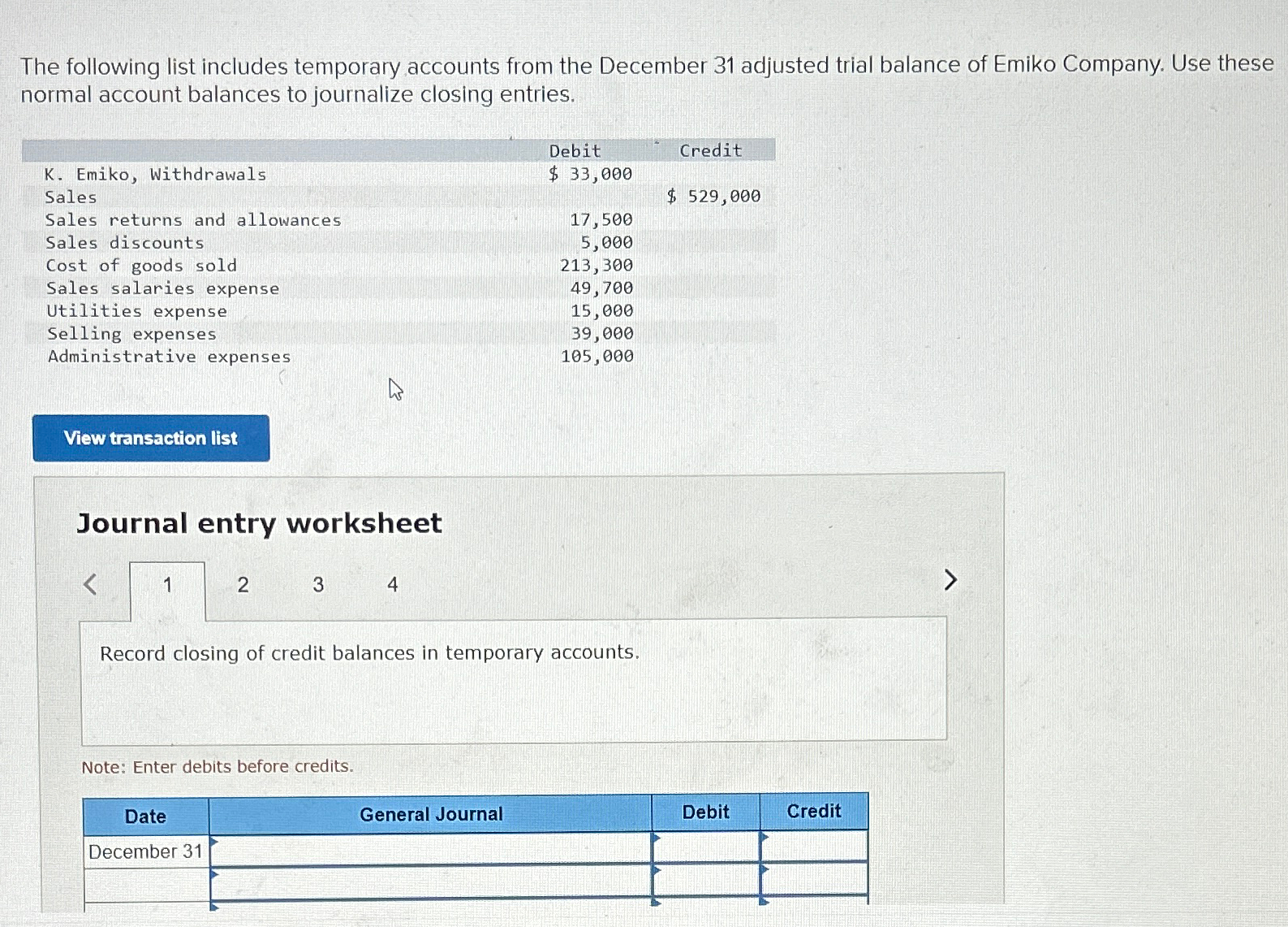 Solved The following list includes temporary accounts from | Chegg.com