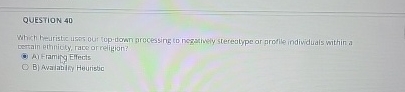 Solved QUESTION 40Which Preuristic uss our tup-down | Chegg.com