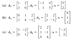 Solved: Let T1(x) = A1x and T2(x) = A2x be defined by the followin ...