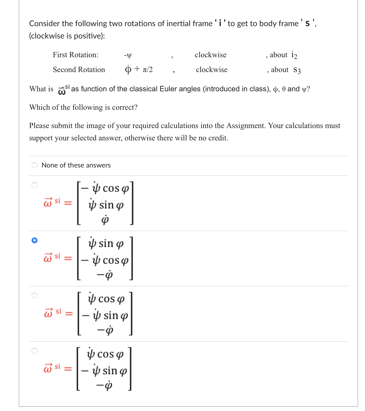 Solved Consider the following two rotations of inertial | Chegg.com