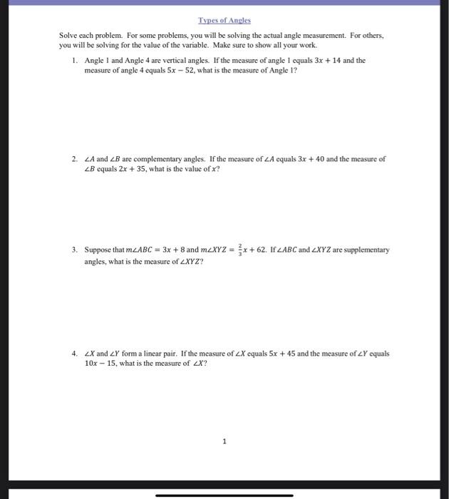 Solved Solve each problem. For some problems, you will be | Chegg.com