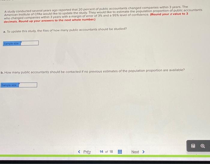 Solved A study conducted several years ago reported that 20 | Chegg.com