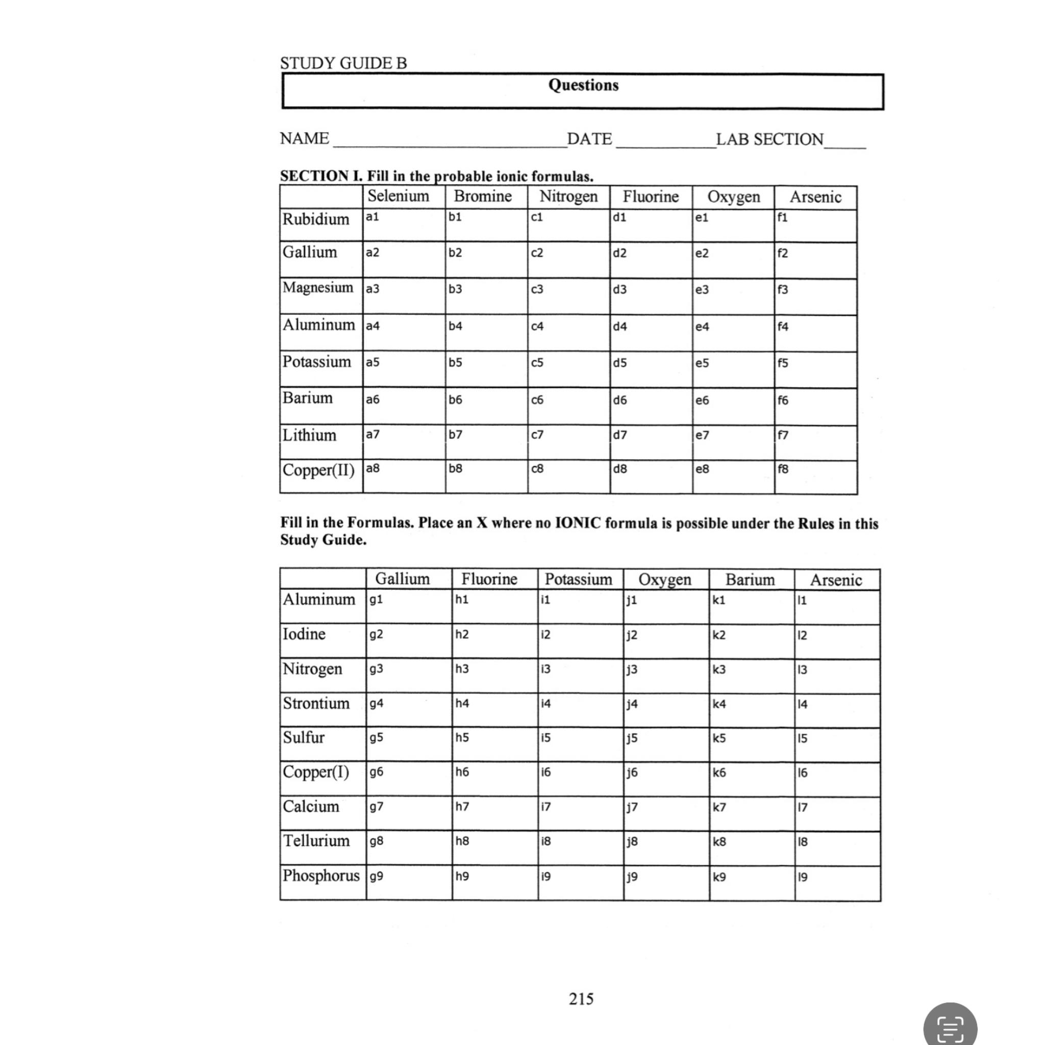 Solved STUDY GUIDE B\table[[Questions],[NAME,DATE,LAB | Chegg.com