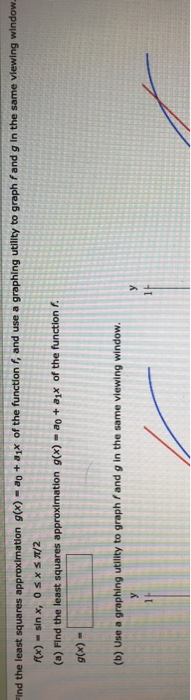 Solved Find the least squares approximation g(x) = ao + a1x | Chegg.com