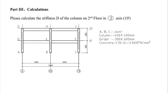 Solved Please calculate the stiffness D of the column on 2nd | Chegg.com