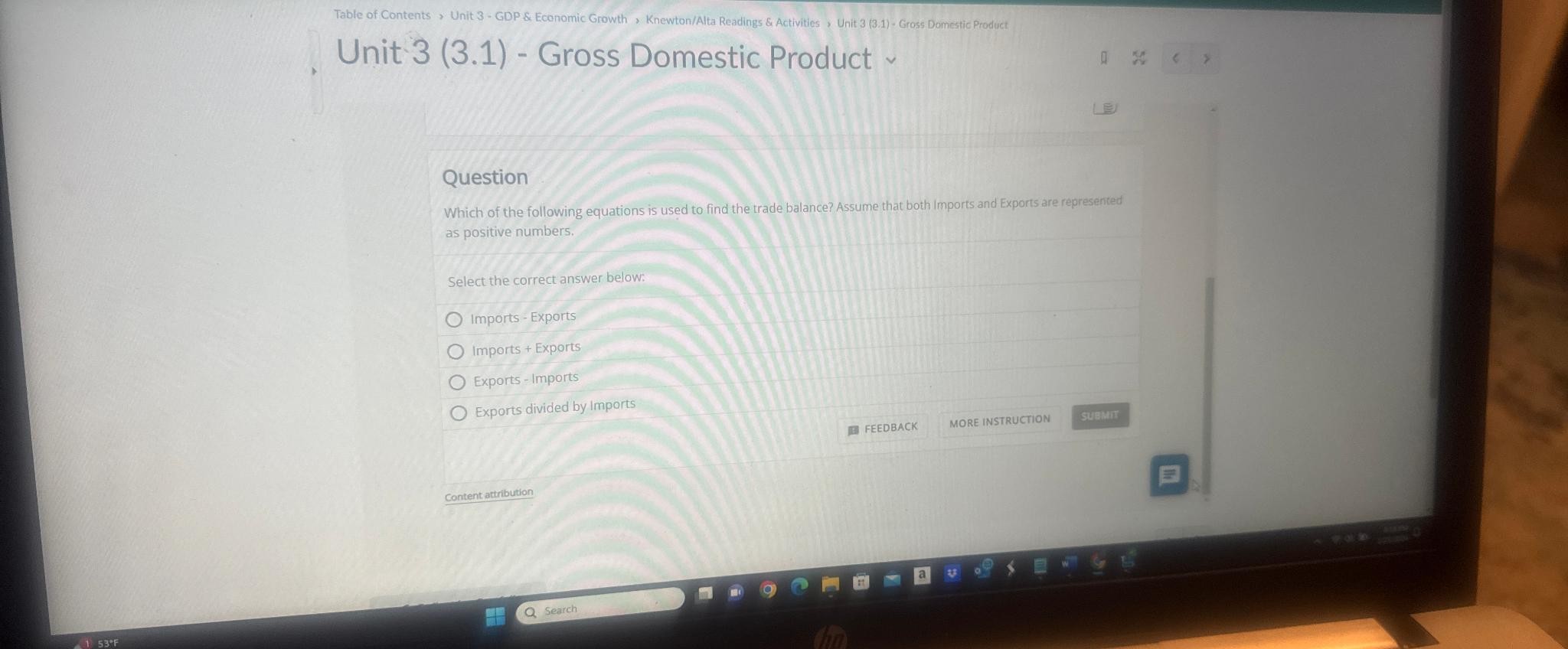 Solved Table of Contents , ﻿Unit 3-GDP & Economic Growth , | Chegg.com