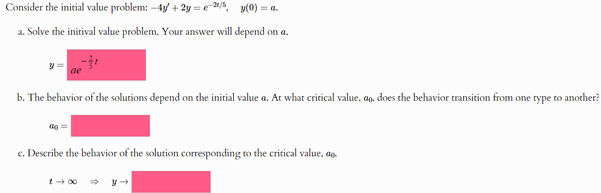 Solved Consider the initial value problem: | Chegg.com