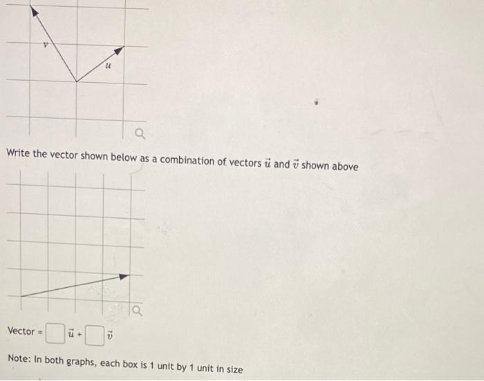 Solved Write the vector shown below as a combination of | Chegg.com