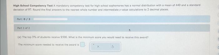 Solved High School Competency Test A mandatory competency | Chegg.com