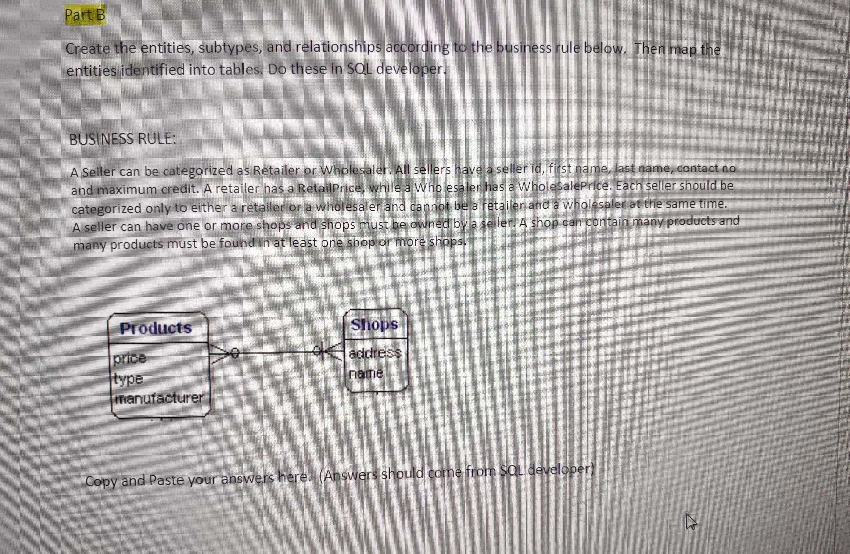 Solved Create the entities, subtypes, and relationships | Chegg.com