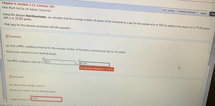 Solved FULL SCREEN PRINTER VERSION BACK NE Chapter 6, | Chegg.com