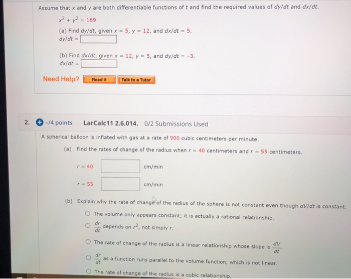 Solved Assume that x and y are both differentiable functions | Chegg.com