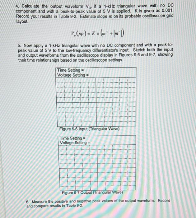Solved Low-Frequency Differentiator. 1. Construct the | Chegg.com