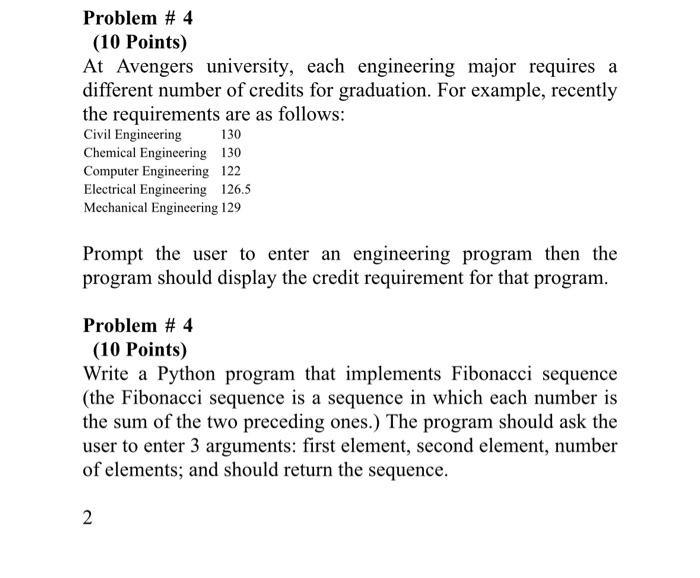 Solved Problem \# 4 (10 Points) At Avengers university, each | Chegg.com