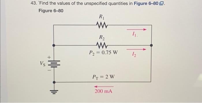 Solved 43. Find the values of the unspecified quantities in | Chegg.com