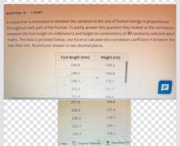 Solved QUESTION 17. 1 POINT What is the p-value of a | Chegg.com