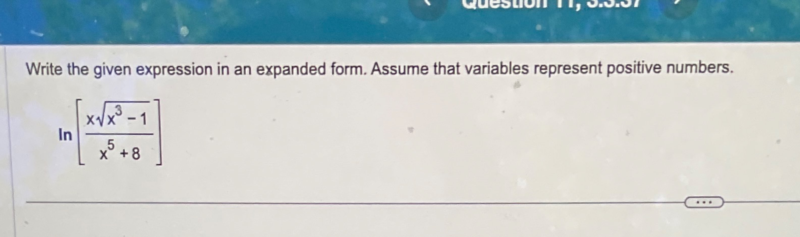 Solved Write the given expression in an expanded form. | Chegg.com