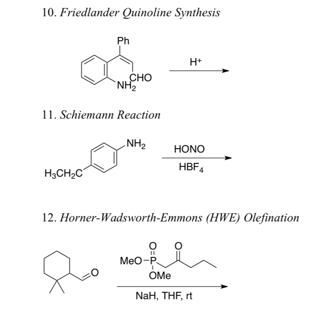 Solved Friedlander Quinoline SynthesisSchiemann | Chegg.com