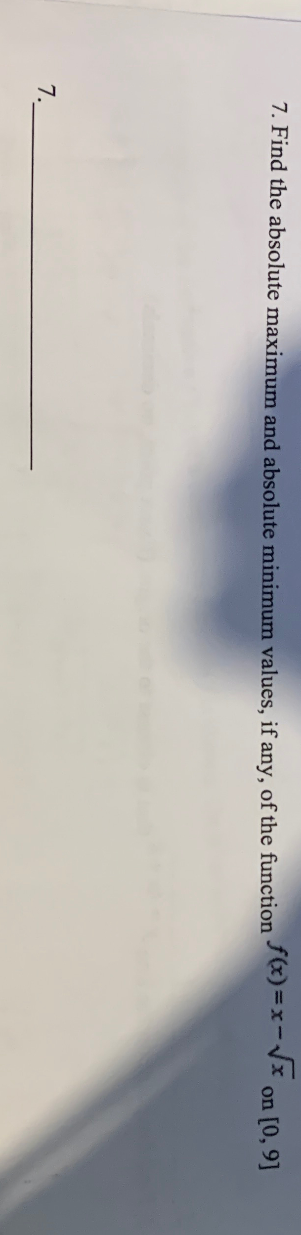 Solved Find the absolute maximum and absolute minimum | Chegg.com