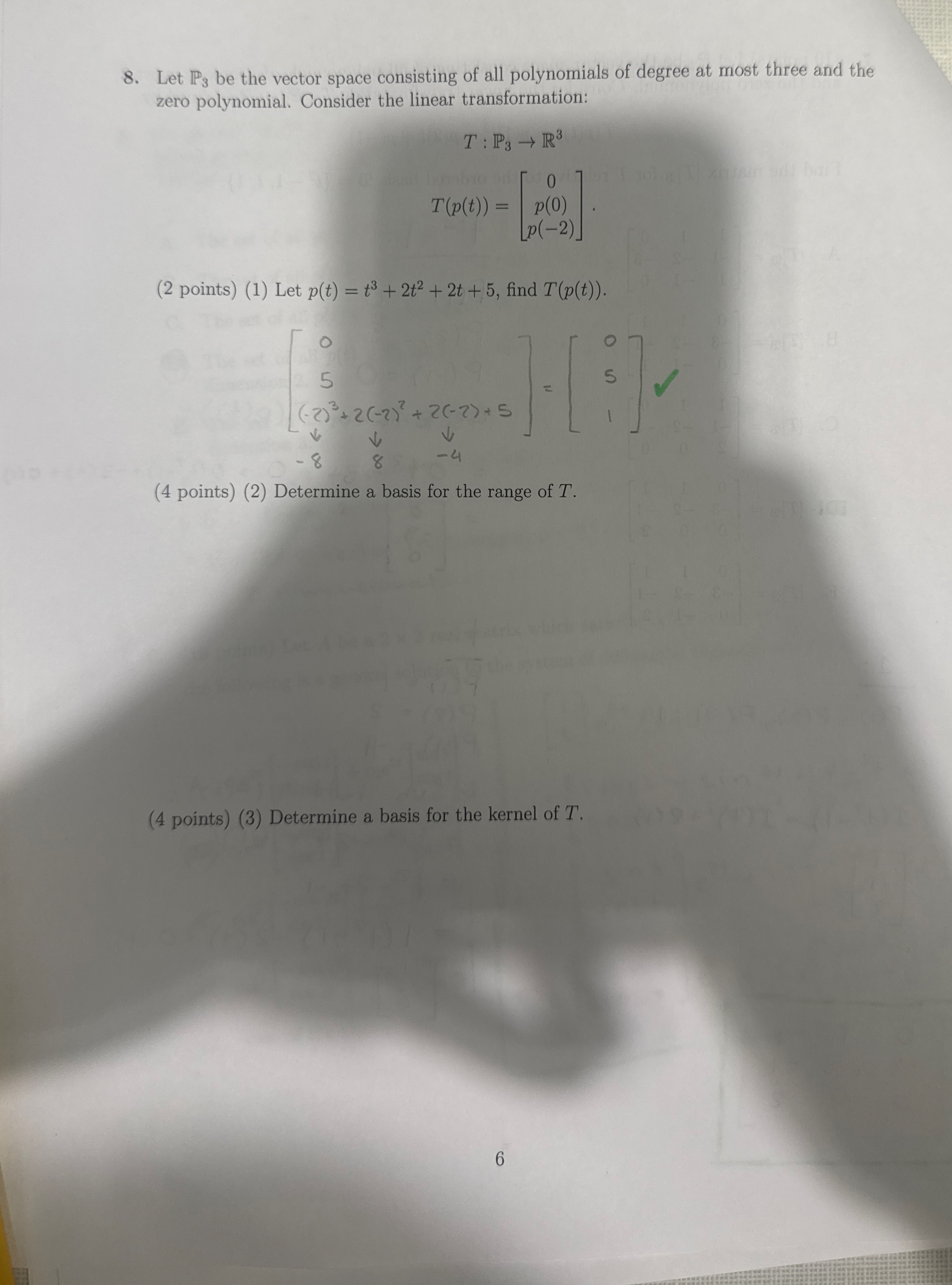 Solved Let P3 ﻿be the vector space consisting of all | Chegg.com