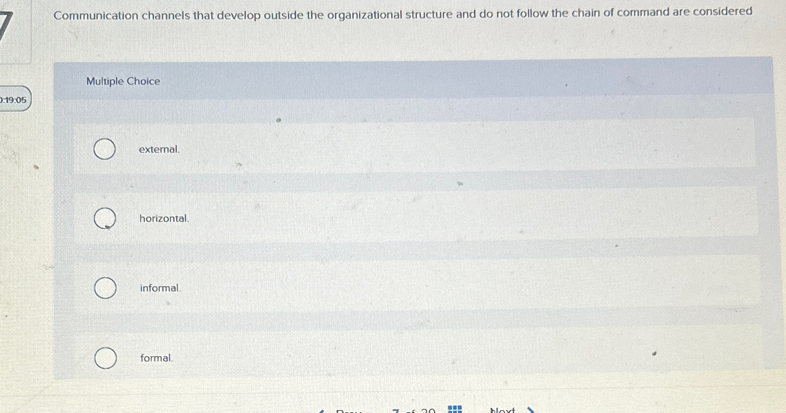 Solved Communication channels that develop outside the | Chegg.com