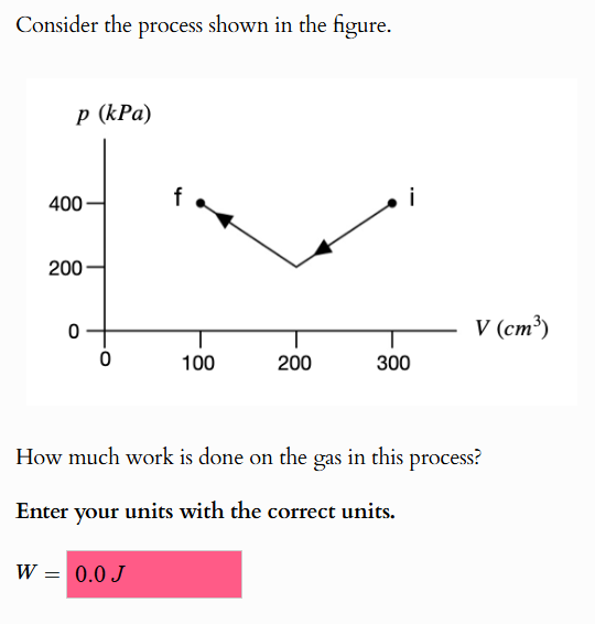 Solved How much work is done is done on the gas in this | Chegg.com