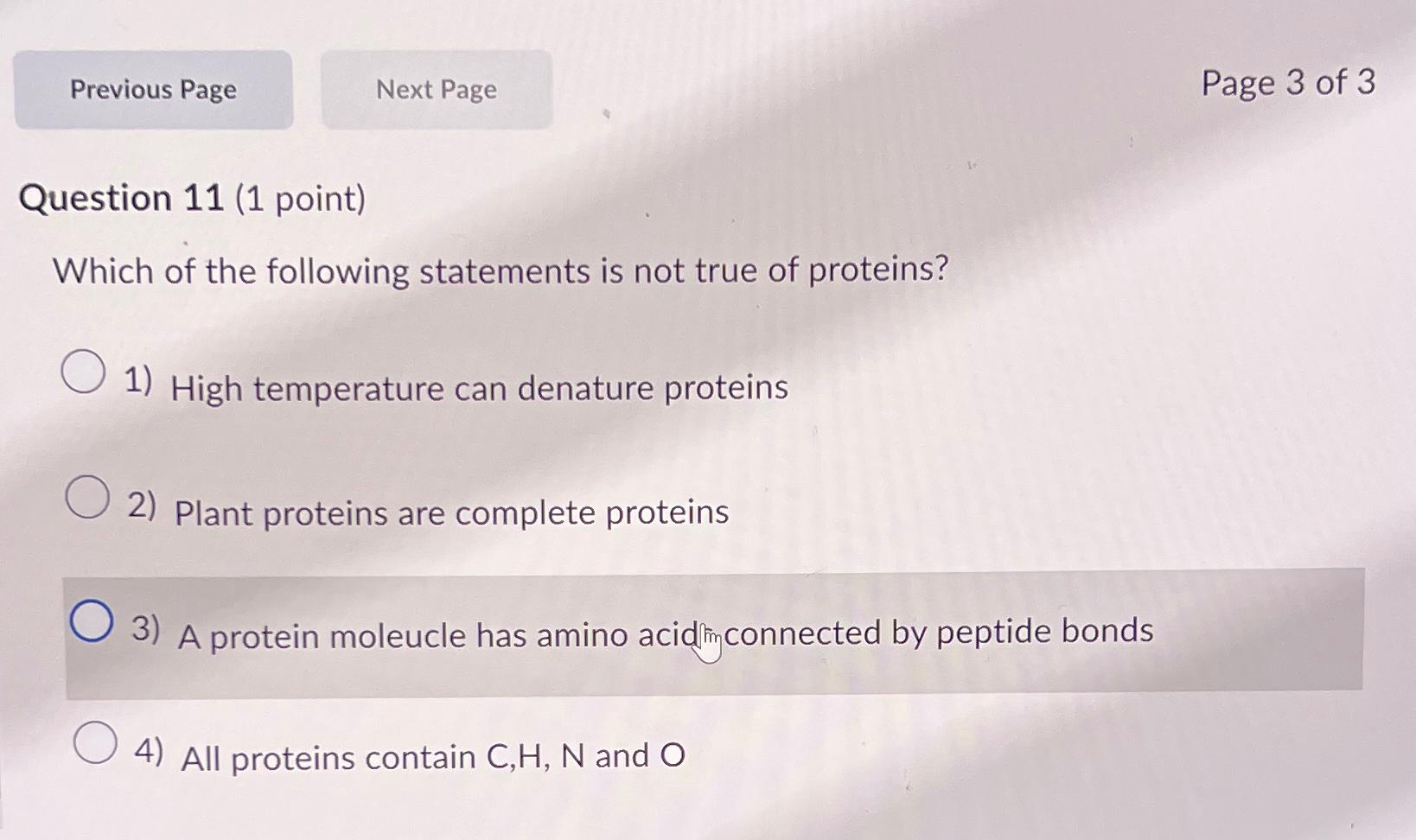 Solved Page 3 ﻿of 3Question 11 (1 ﻿point)Which of the | Chegg.com