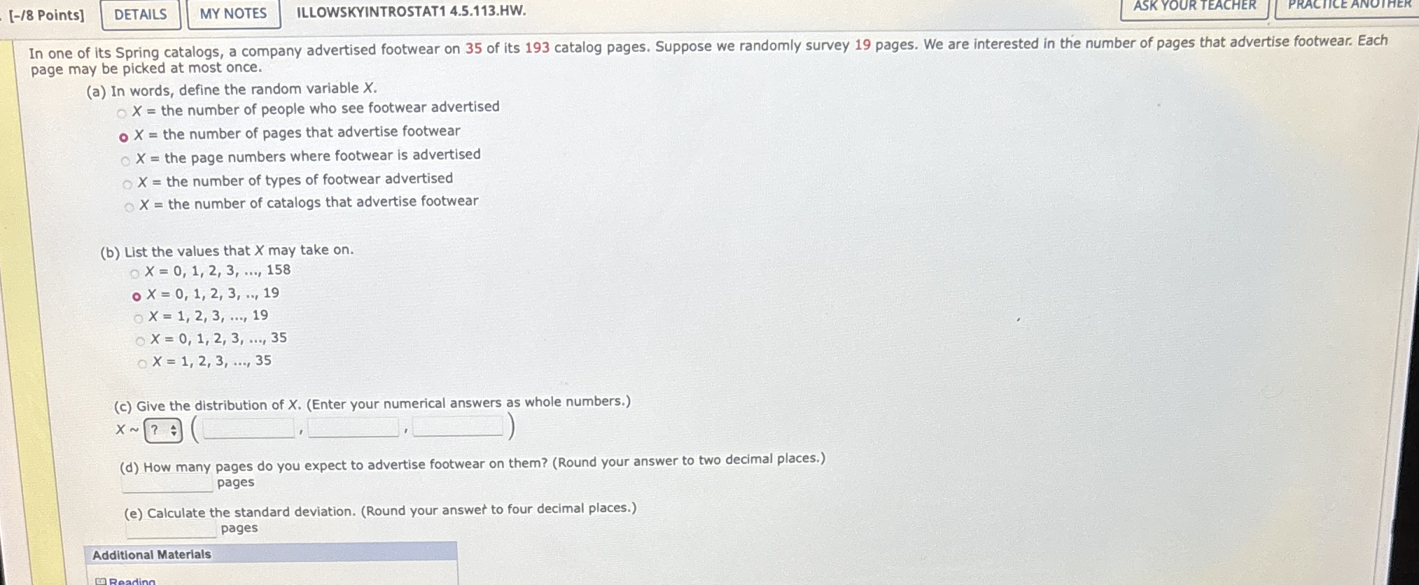 Solved [-18 ﻿Points]ILLOWSKYINTROSTAT1 4.5.113.HW.ASK YOUR | Chegg.com