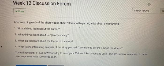 After watching each of the short videos about | Chegg.com