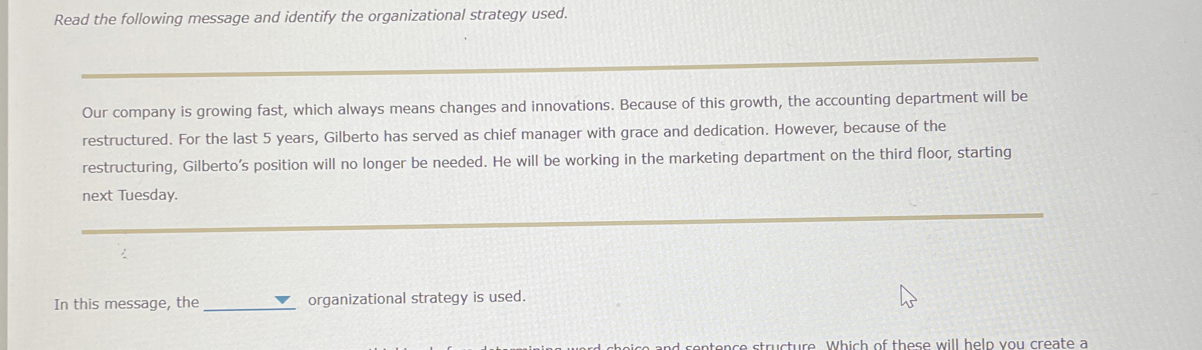 Solved Read the following message and identify the | Chegg.com