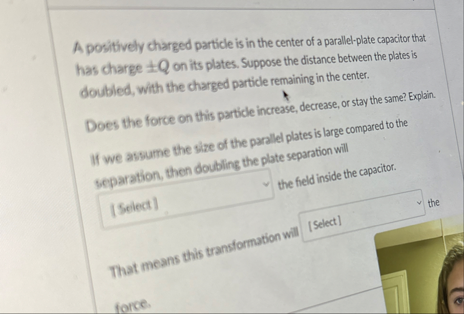 Solved A positively charged particle is in the center of a | Chegg.com
