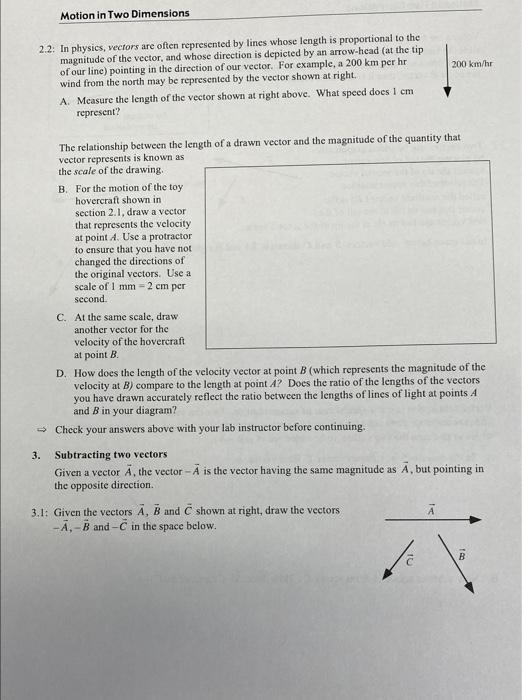 Solved D How Does The Length Of The Velocity Vector At