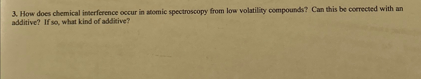 Solved How does chemical interference occur in atomic | Chegg.com