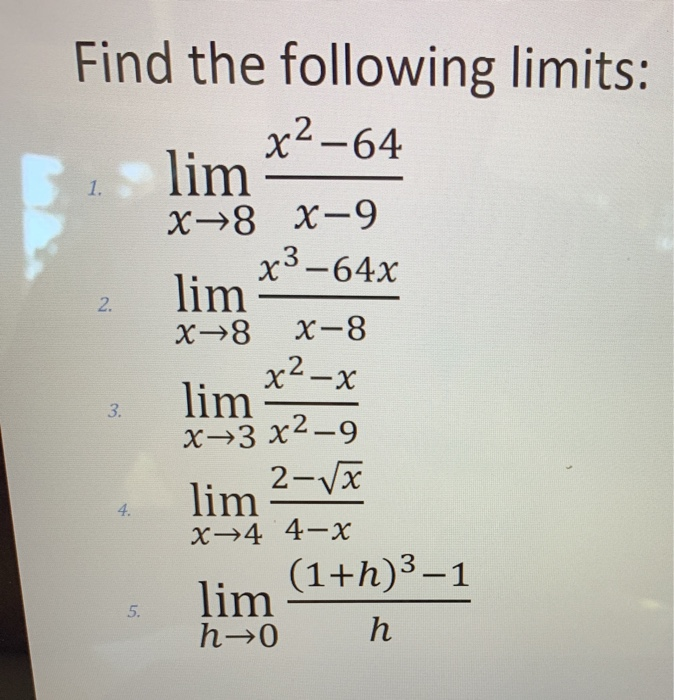 Solved Use the Limit Laws from the previous slides to | Chegg.com