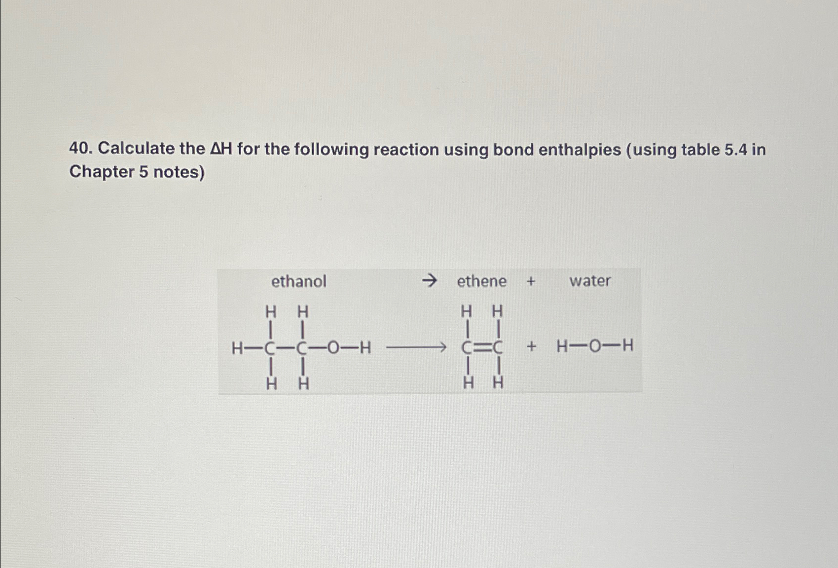 Solved Calculate the ΔH ﻿for the following reaction using | Chegg.com