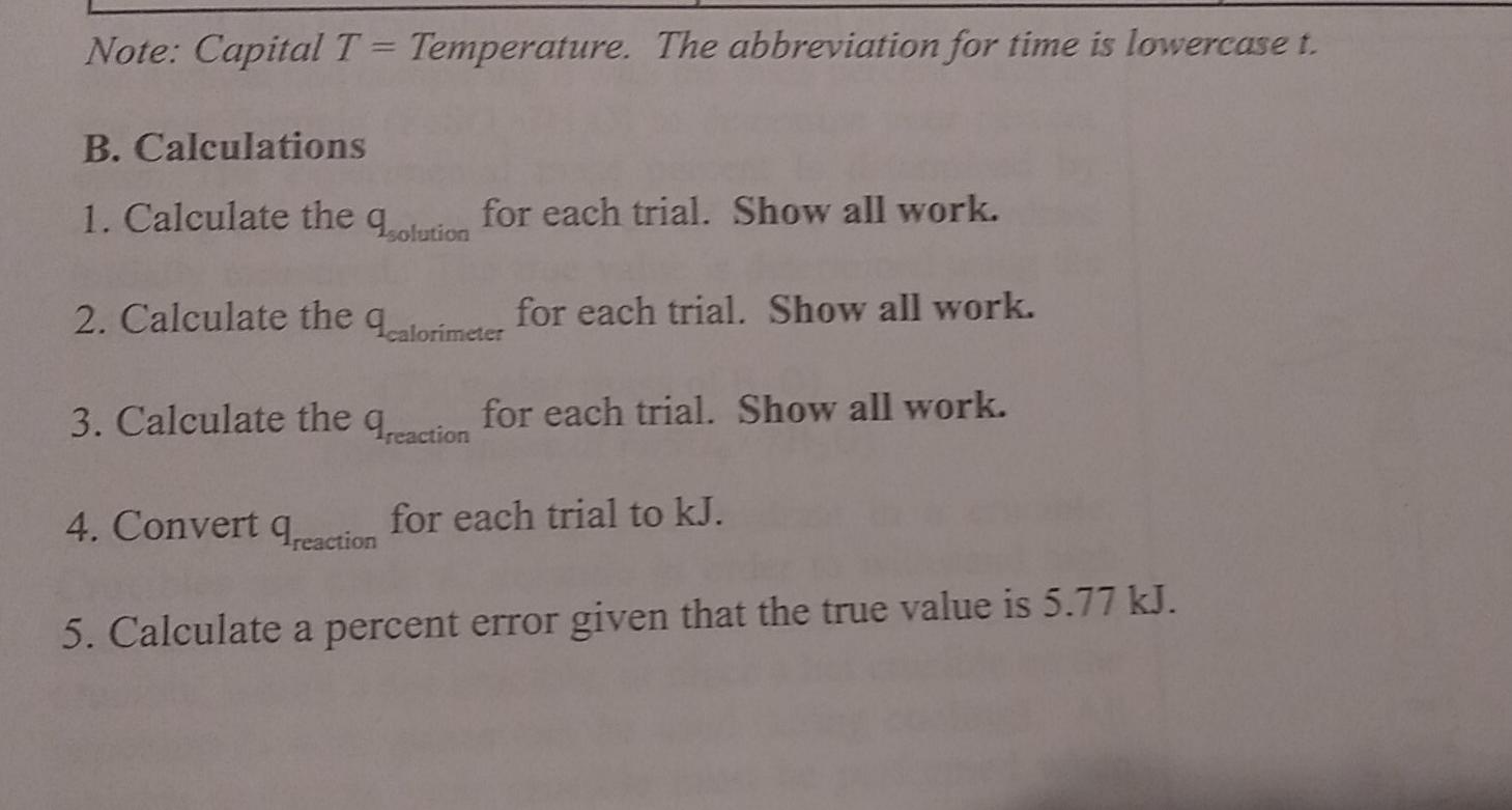 Solved Calorimetry Data table Time (minutes) Temperature | Chegg.com