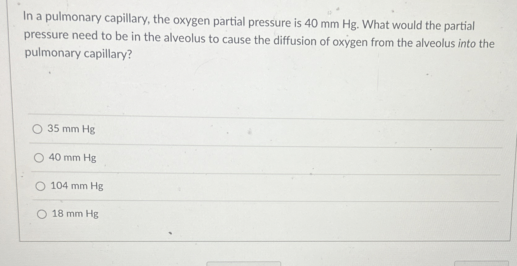 Solved In a pulmonary capillary, the oxygen partial pressure | Chegg.com
