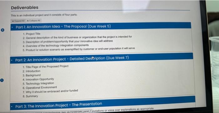 1. Project Tise 2. General description of the kind of | Chegg.com