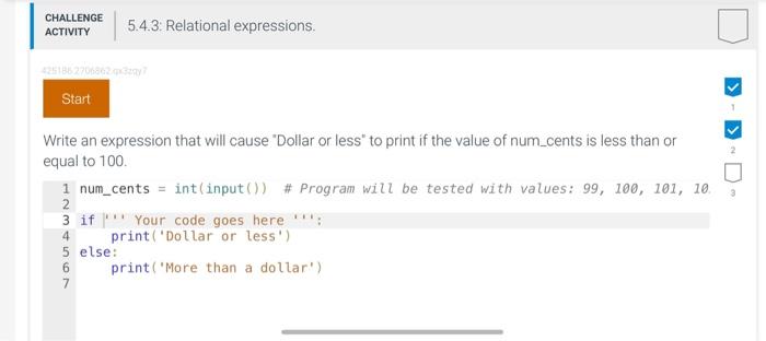 Solved \begin{tabular}{l|l} CHALLENGE & 5.4.3: Relational | Chegg.com