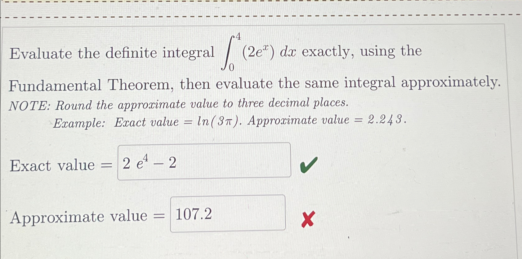 Solved Evaluate the definite integral ∫04(2ex)dx ﻿exactly, | Chegg.com